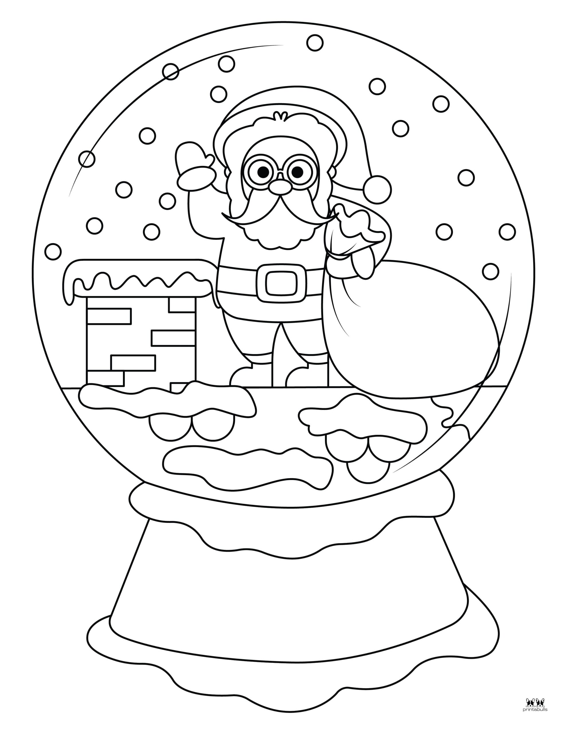 Snow Globe Coloring Pages & Templates - 25 Pages - PrintaBulk