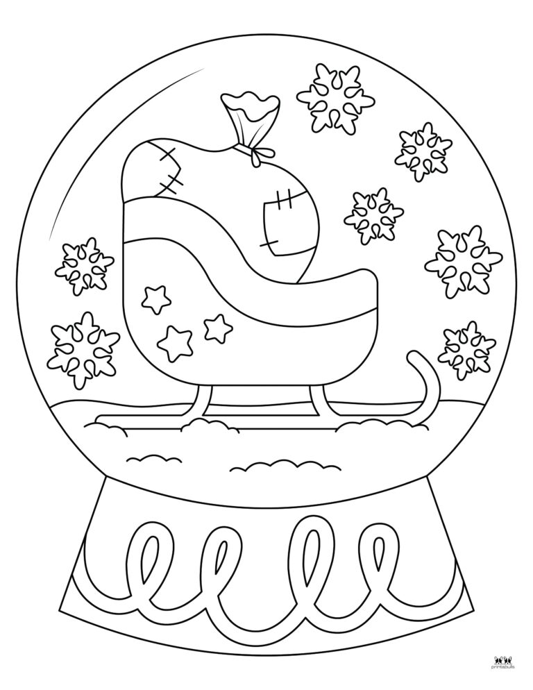 Snow Globe Coloring Pages & Templates - 25 Pages | Printabulls