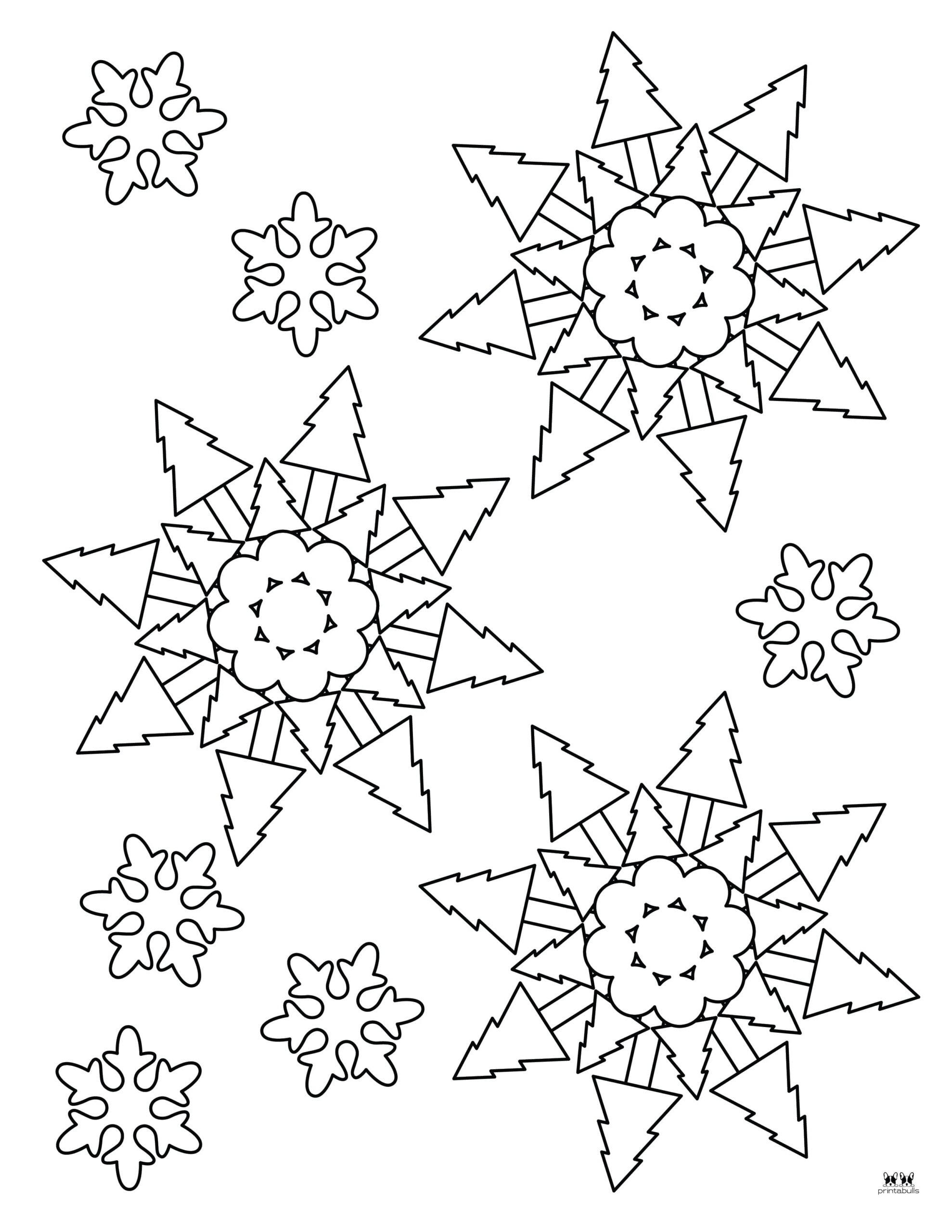 Snowflake Coloring Pages - 25 FREE Printable Pages | Printabulls