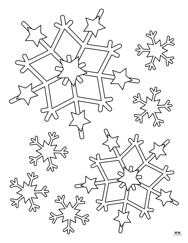 Snowflake Coloring Pages - 25 FREE Printable Pages | Printabulls