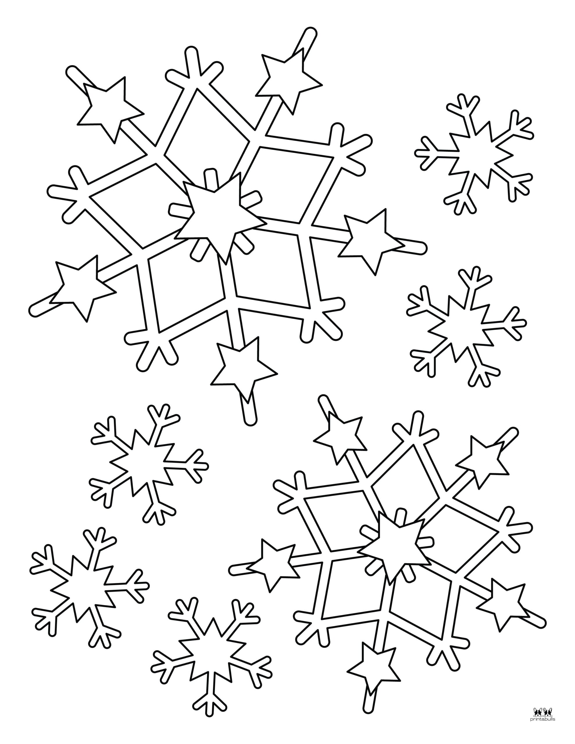 Snowflake Coloring Pages - 25 FREE Printable Pages | Printabulls