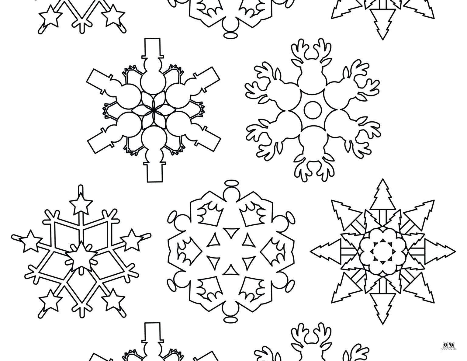 Snowflake Coloring Pages - 25 FREE Printable Pages | Printabulls