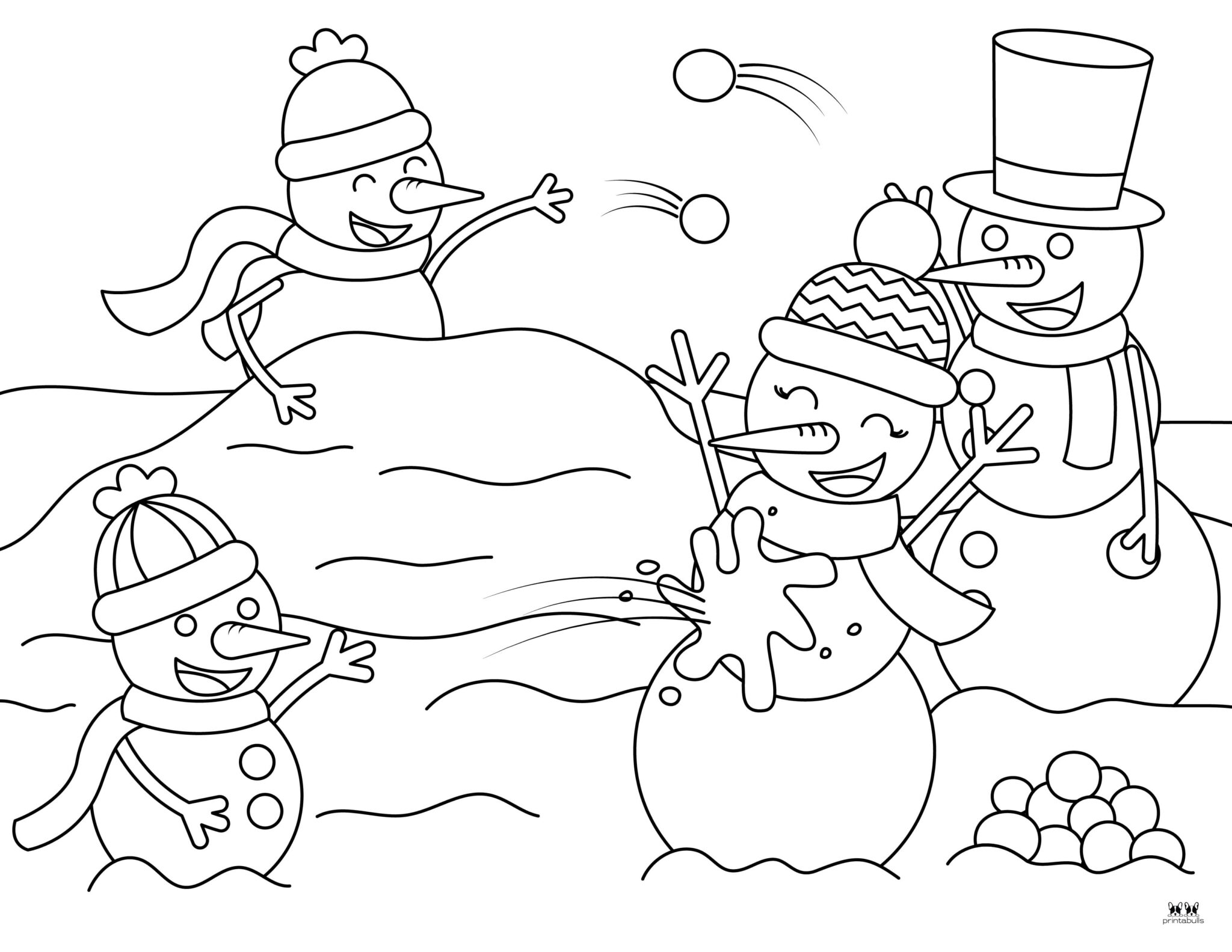 Snowman Coloring Pages & Templates - 35 Pages | Printabulls