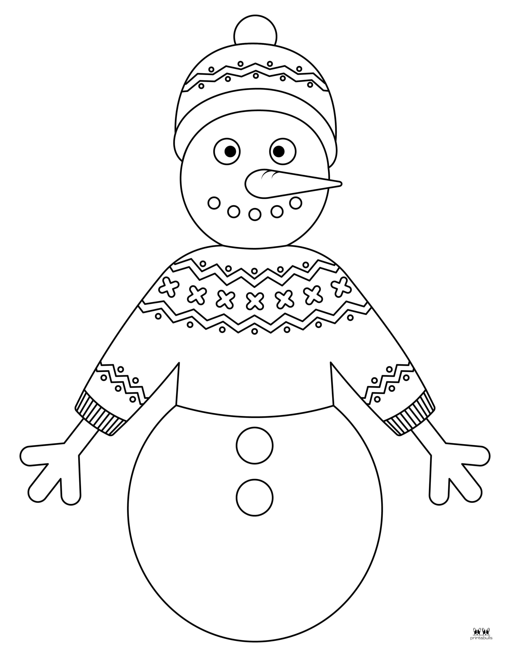 Snowman Coloring Pages & Templates - 35 Pages | Printabulls