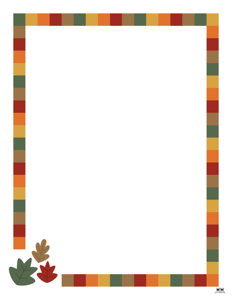 Thanksgiving Borders & Frames - 41 FREE Pages - PrintaBulk