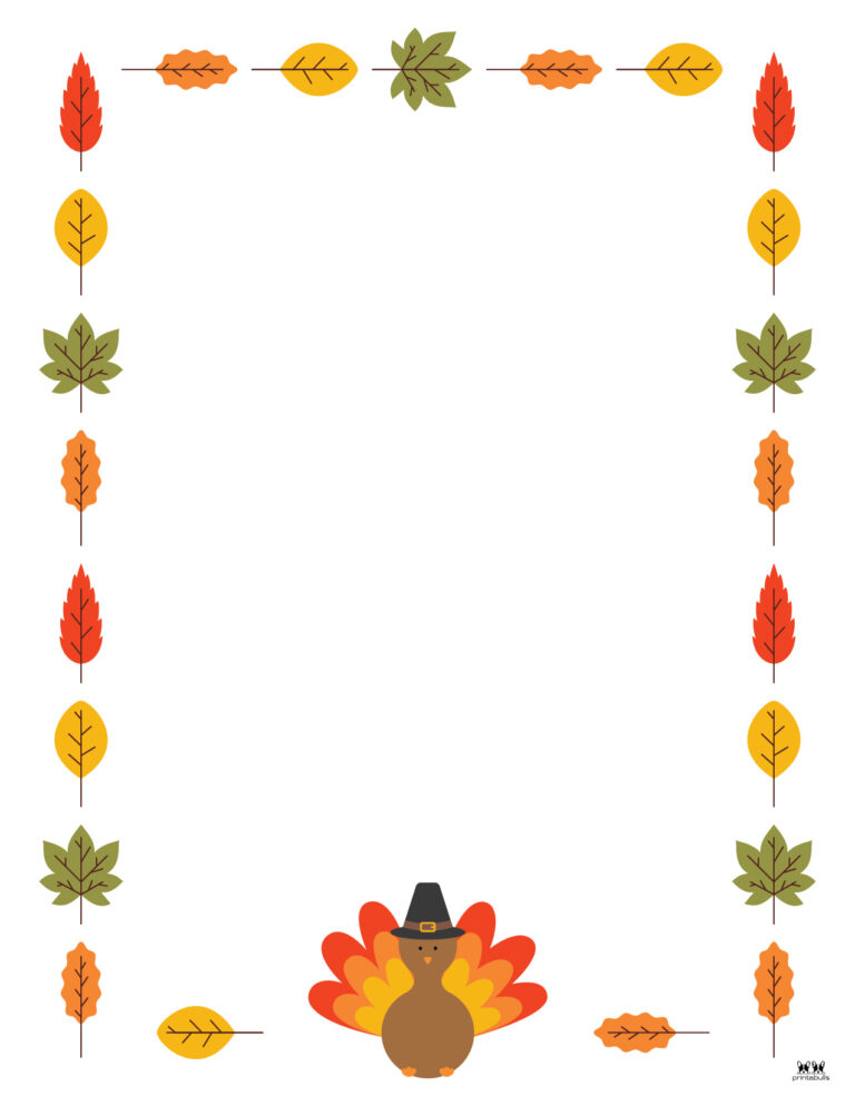 Thanksgiving Borders & Frames - 41 FREE Pages | Printabulls