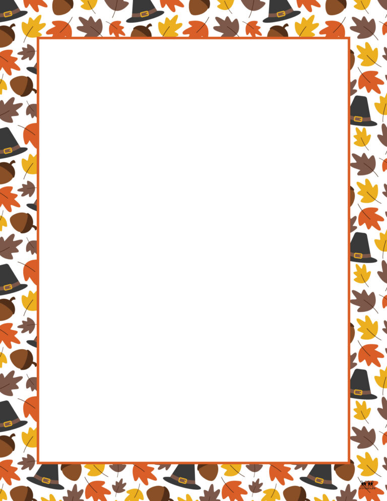 Thanksgiving Borders & Frames - 41 FREE Pages | Printabulls