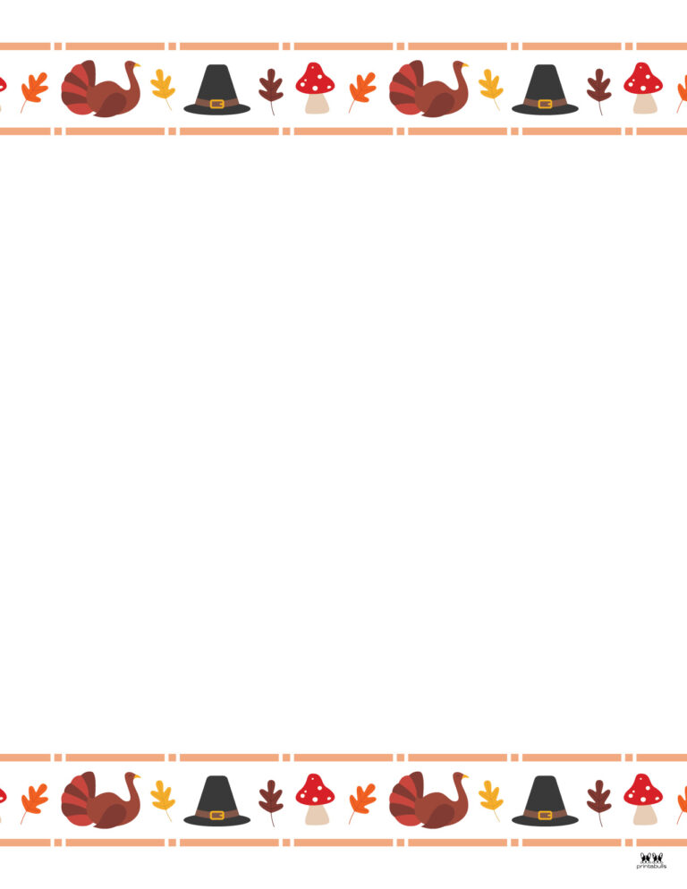 Thanksgiving Borders & Frames - 41 FREE Pages | Printabulls