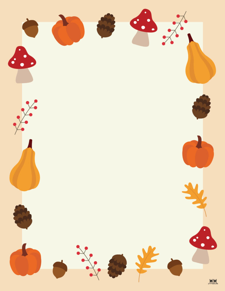 Thanksgiving Borders & Frames - 41 FREE Pages | Printabulls