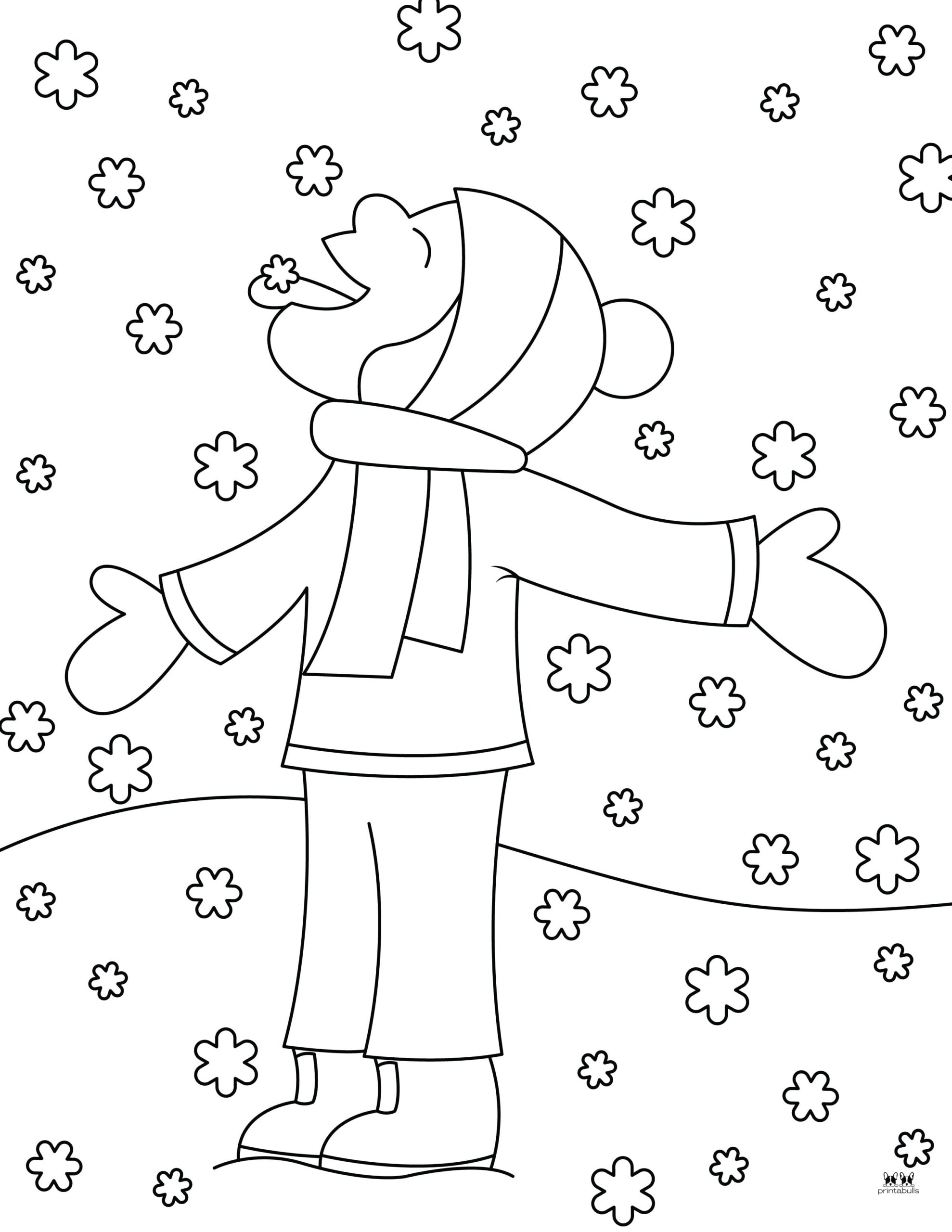 Winter Coloring Pages - 50 FREE Pages | Printabulls