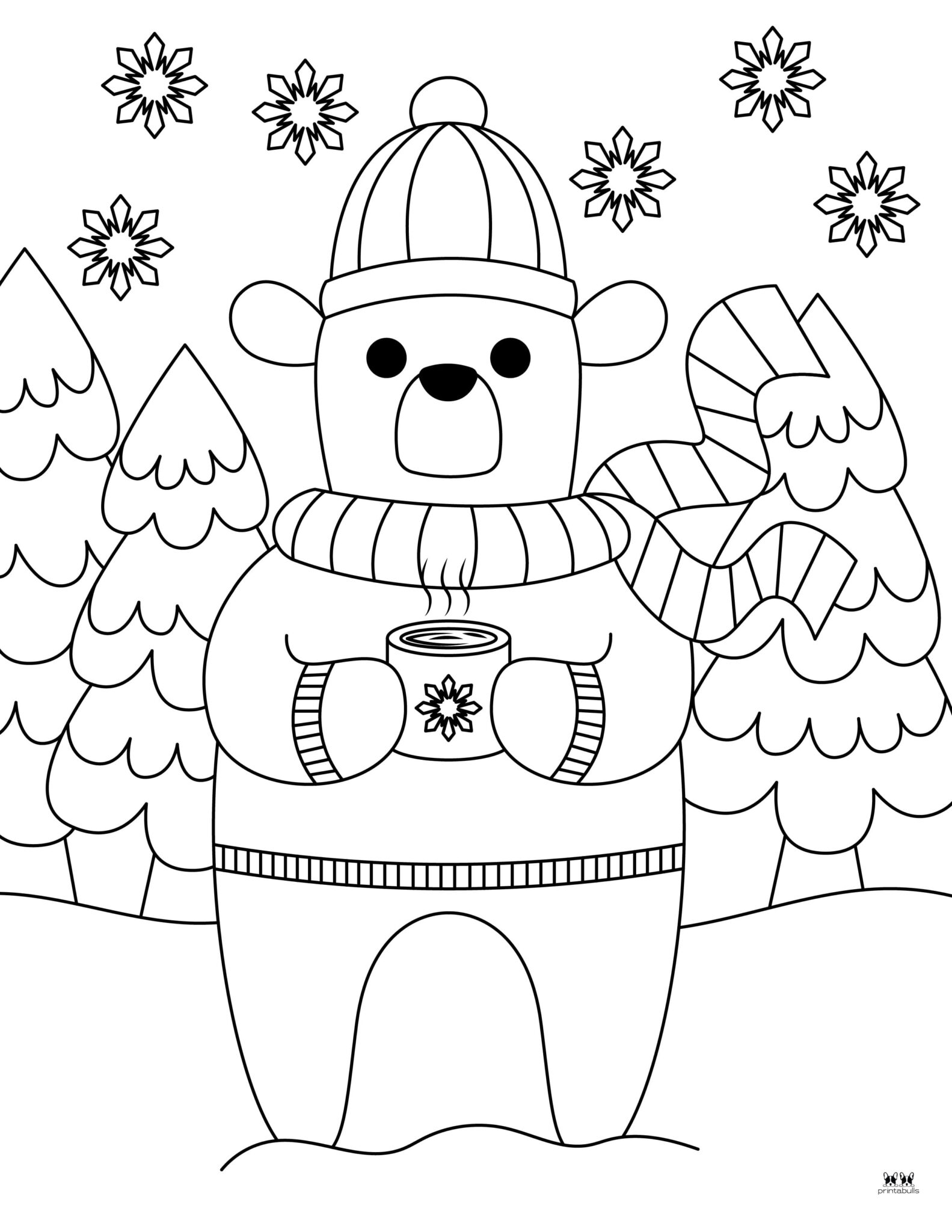 Winter Coloring Pages - 50 FREE Pages | Printabulls