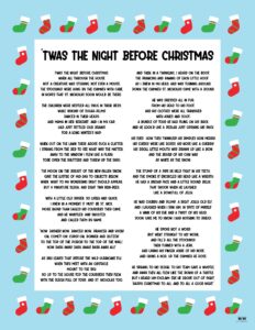 Twas The Night Before Christmas Printables | Printabulls