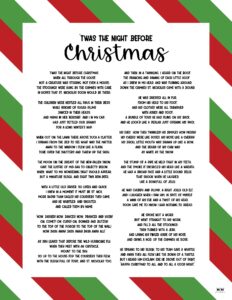 Twas The Night Before Christmas Printables | Printabulls