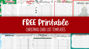 Christmas Card List Templates - 12 FREE Pages | Printabulls