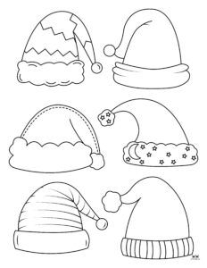 Santa Hat Templates & Coloring Pages - FREE | Printabulls