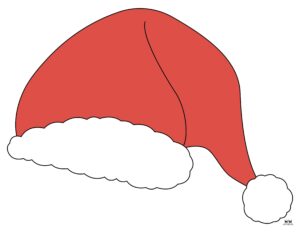Santa Hat Templates & Coloring Pages - FREE | Printabulls
