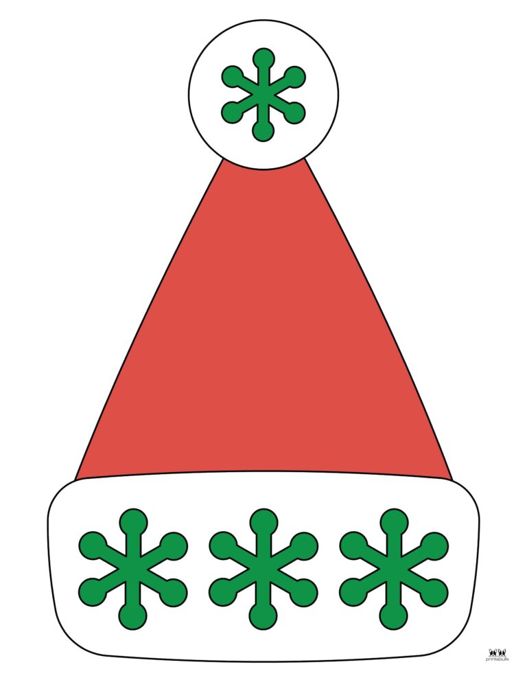 Santa Hat Templates & Coloring Pages - FREE | Printabulls