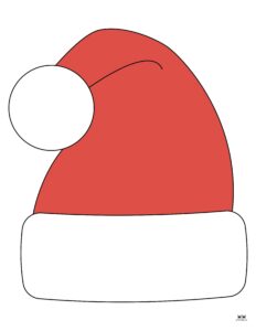 Santa Hat Templates & Coloring Pages - FREE | Printabulls