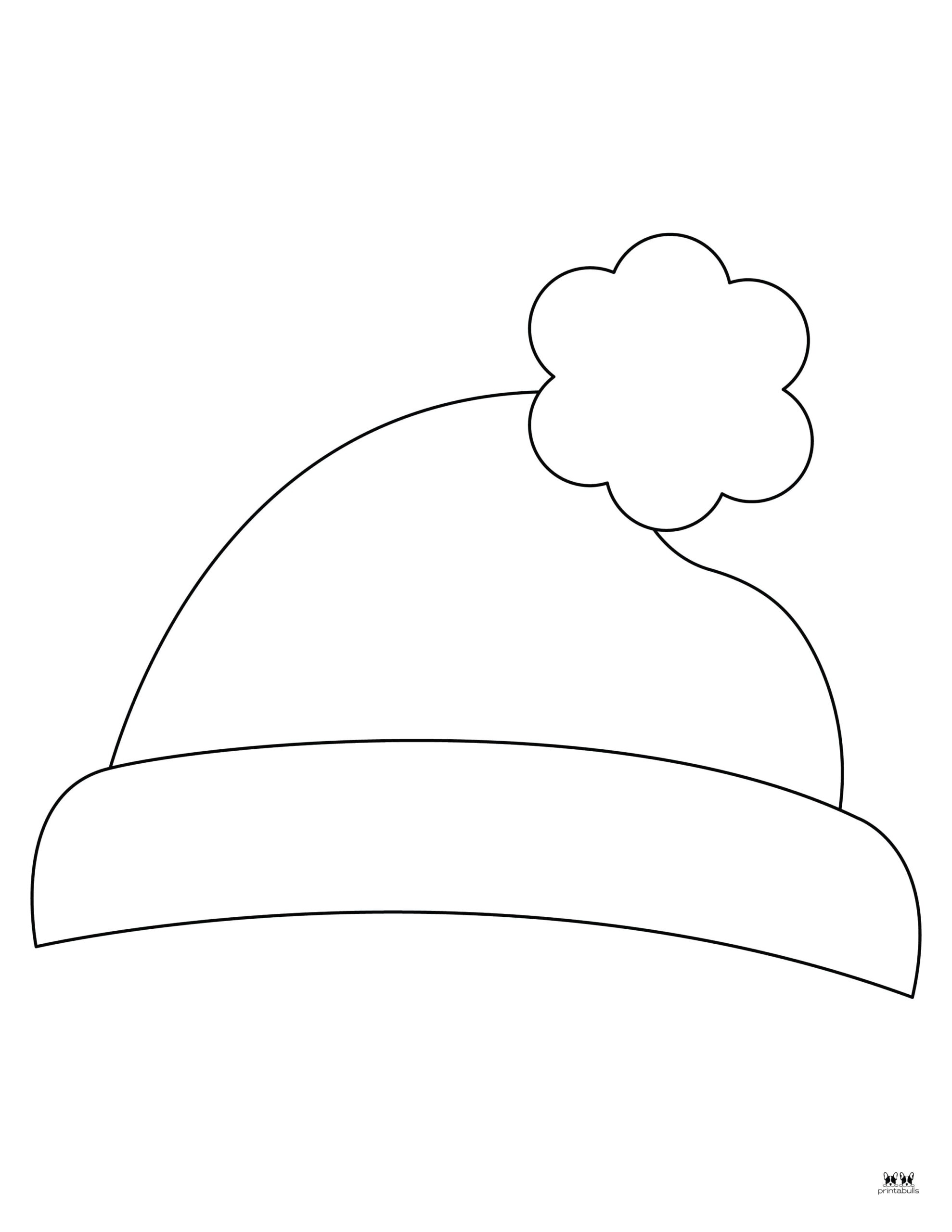 Santa Hat Templates & Coloring Pages - FREE | Printabulls