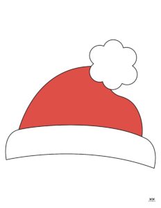 Santa Hat Templates & Coloring Pages - FREE | Printabulls