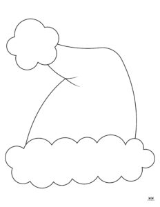 Santa Hat Templates & Coloring Pages - FREE | Printabulls
