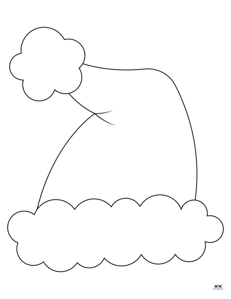 Santa Hat Templates & Coloring Pages - FREE | Printabulls