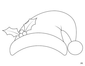 Santa Hat Templates & Coloring Pages - FREE | Printabulls