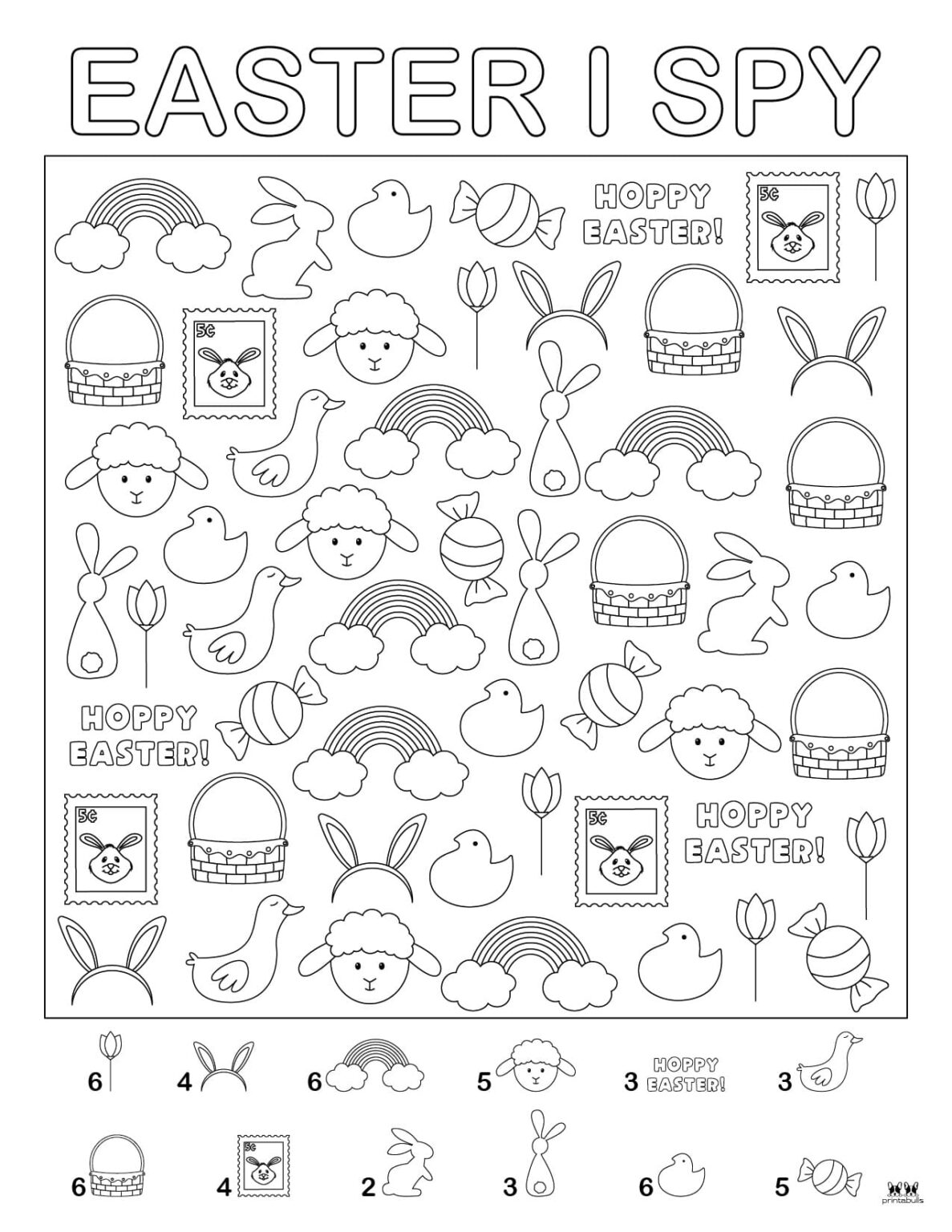Easter I Spy - 4 FREE Printables | Printabulls