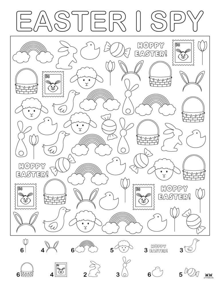 Easter I Spy - 4 FREE Printables | Printabulls