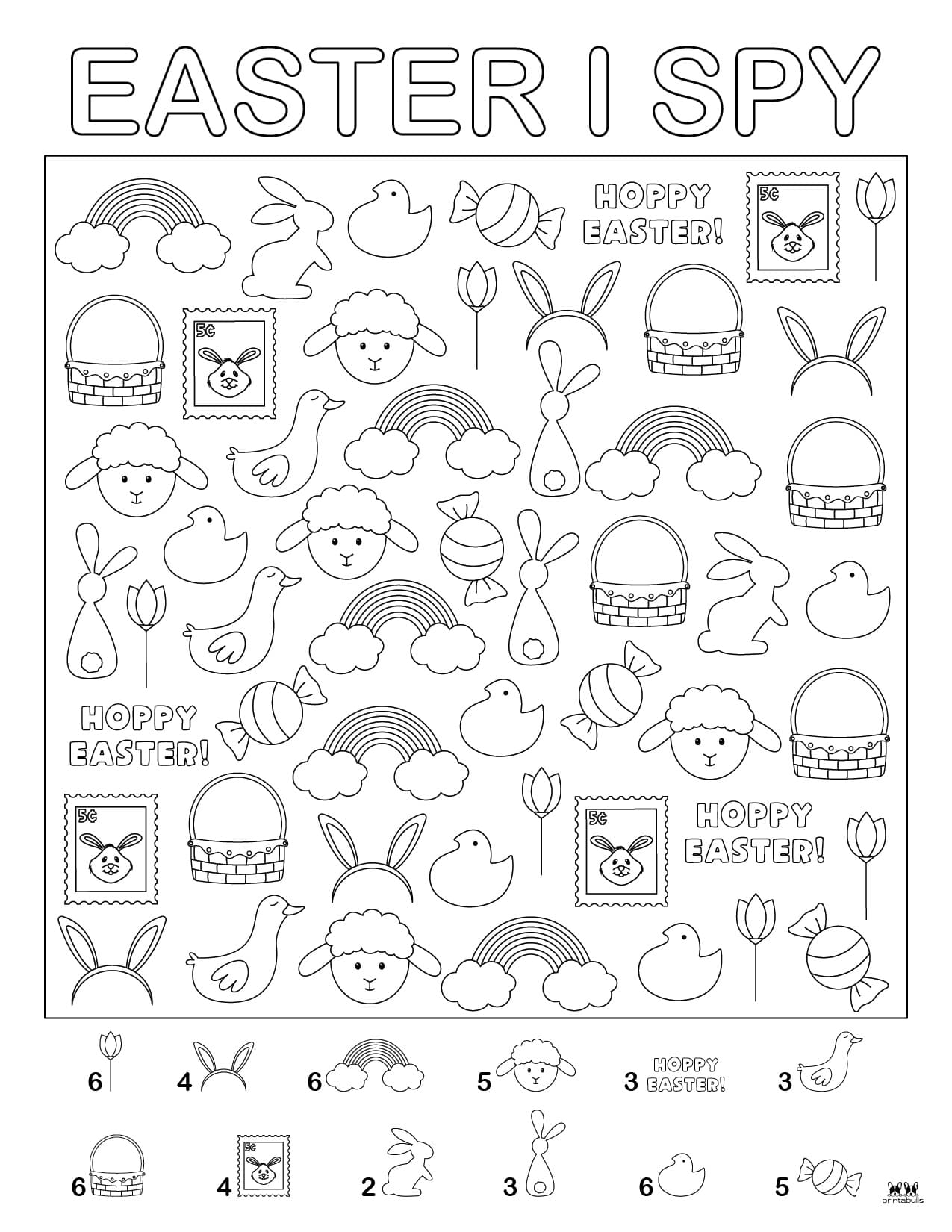 Easter I Spy - 4 FREE Printables | Printabulls