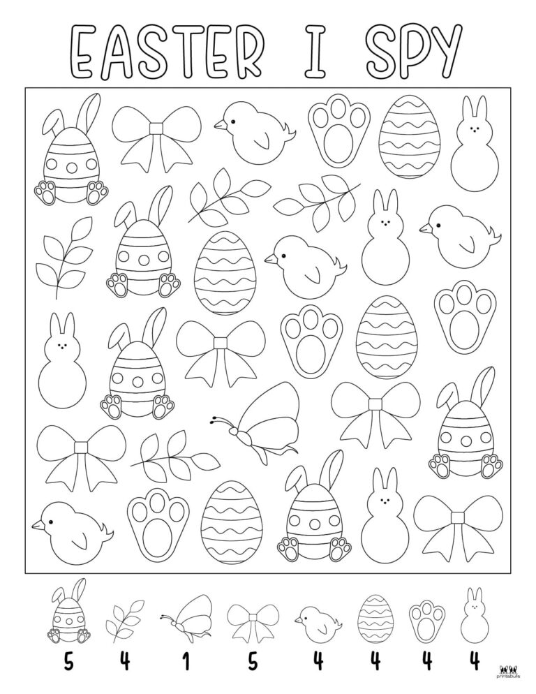 Easter I Spy - 4 FREE Printables | Printabulls