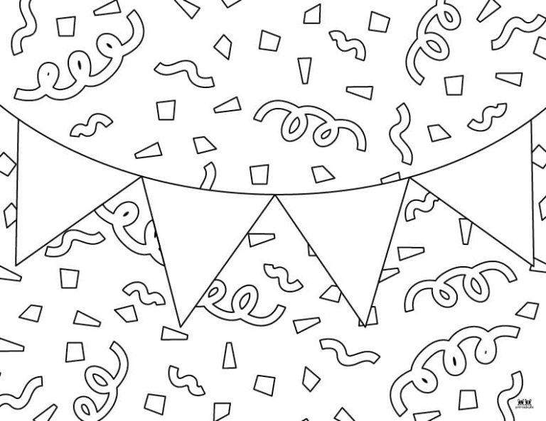 New Year Coloring Pages - 40 FREE Pages | Printabulls