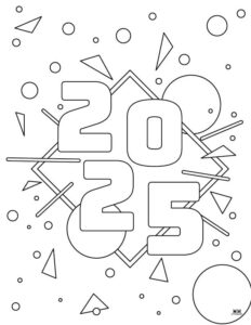 New Year Coloring Pages - 40 FREE Pages | Printabulls