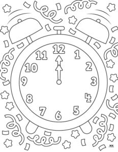 New Year Coloring Pages - 40 FREE Pages | Printabulls