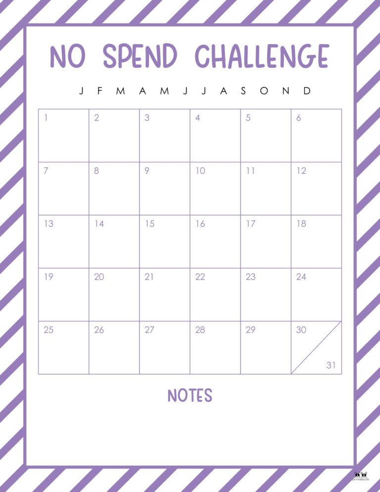 No Spend Challenge Printables | Printabulls - PrintaBulk No Spend Challenge Printables | Printabulls - PrintaBulk