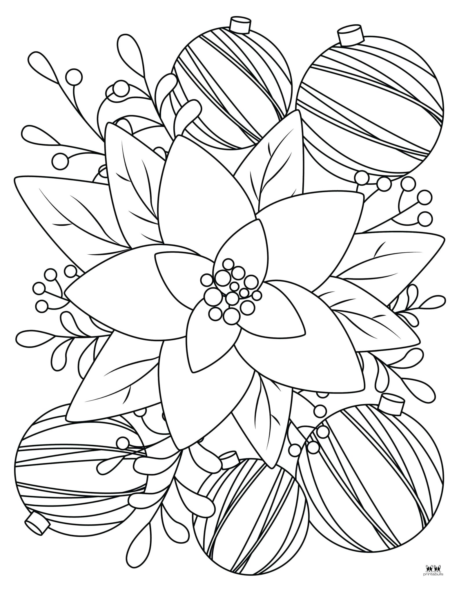 Poinsettia Coloring Pages & Templates - FREE | Printabulls
