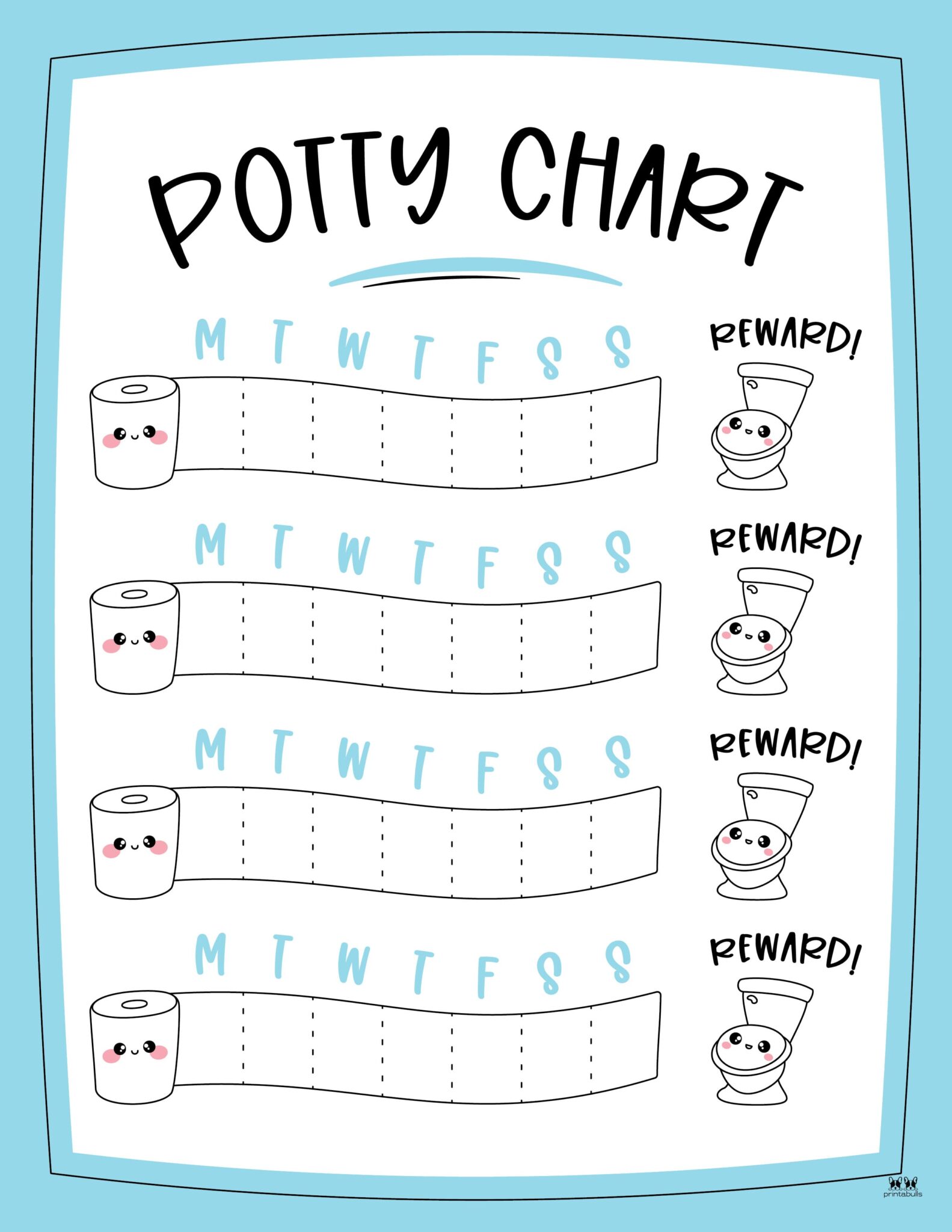 Gráficos de entrenamiento para ir al baño imprimibles - 20 páginas ...