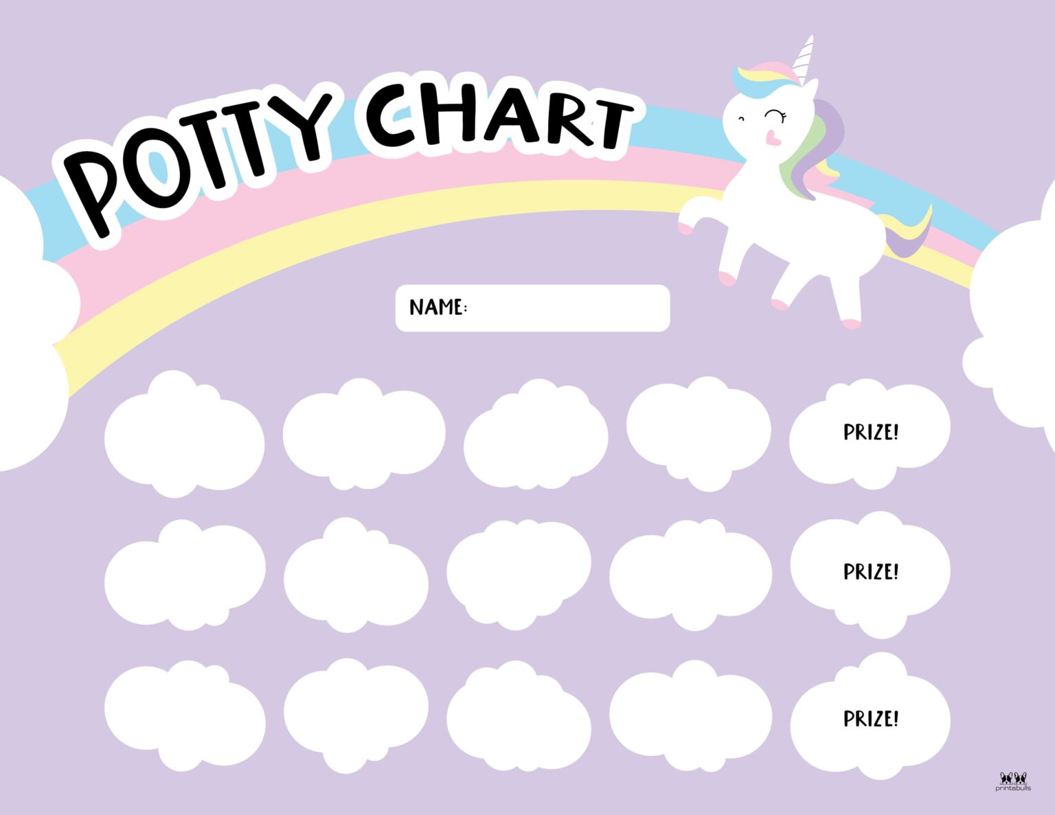 Printable Potty Training Charts - 20 Pages | Printabulls