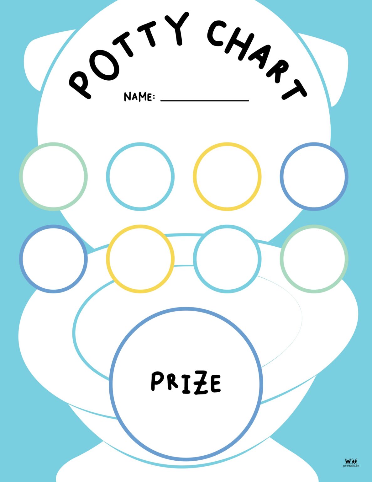 Printable Potty Training Charts - 20 Pages | Printabulls