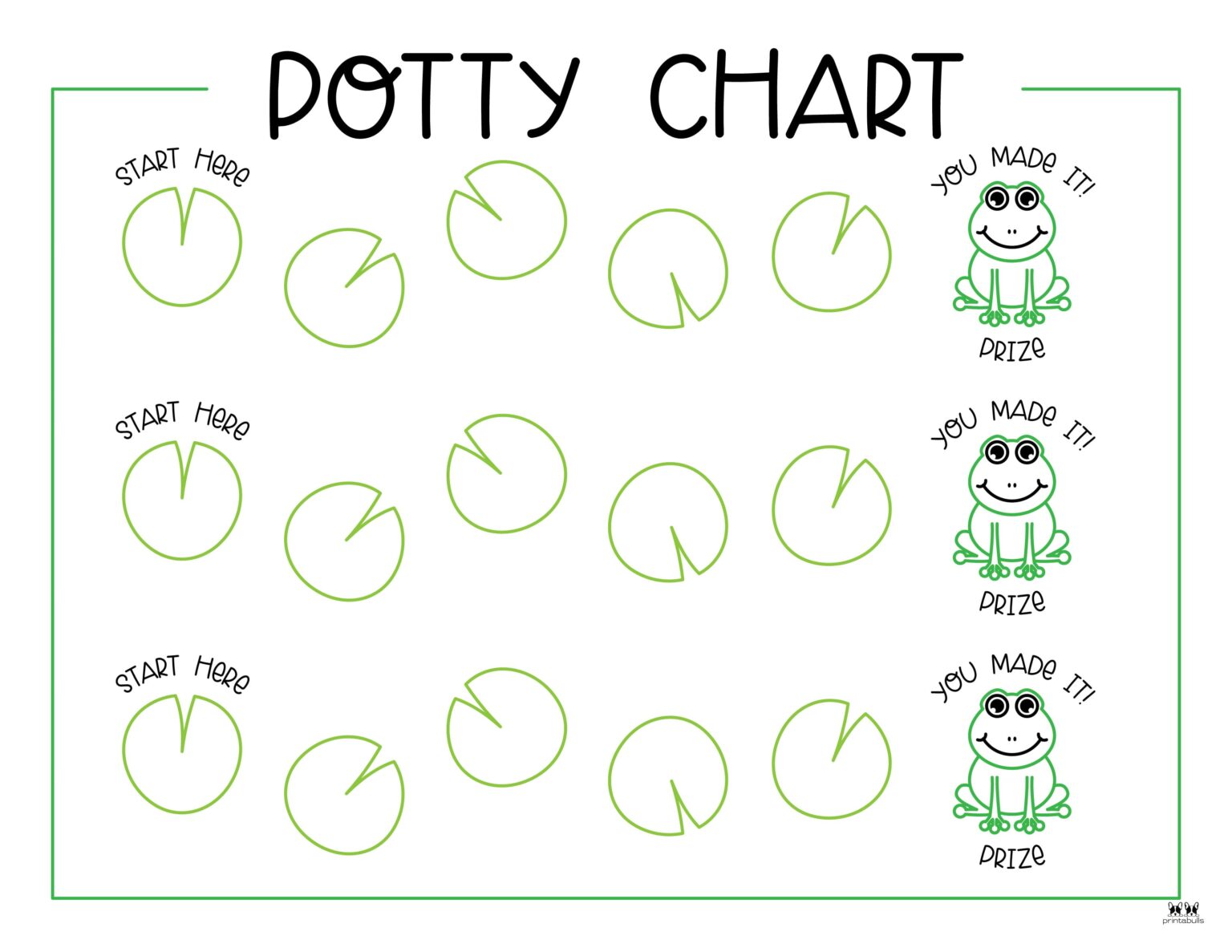 Printable Potty Training Charts - 20 Pages | Printabulls