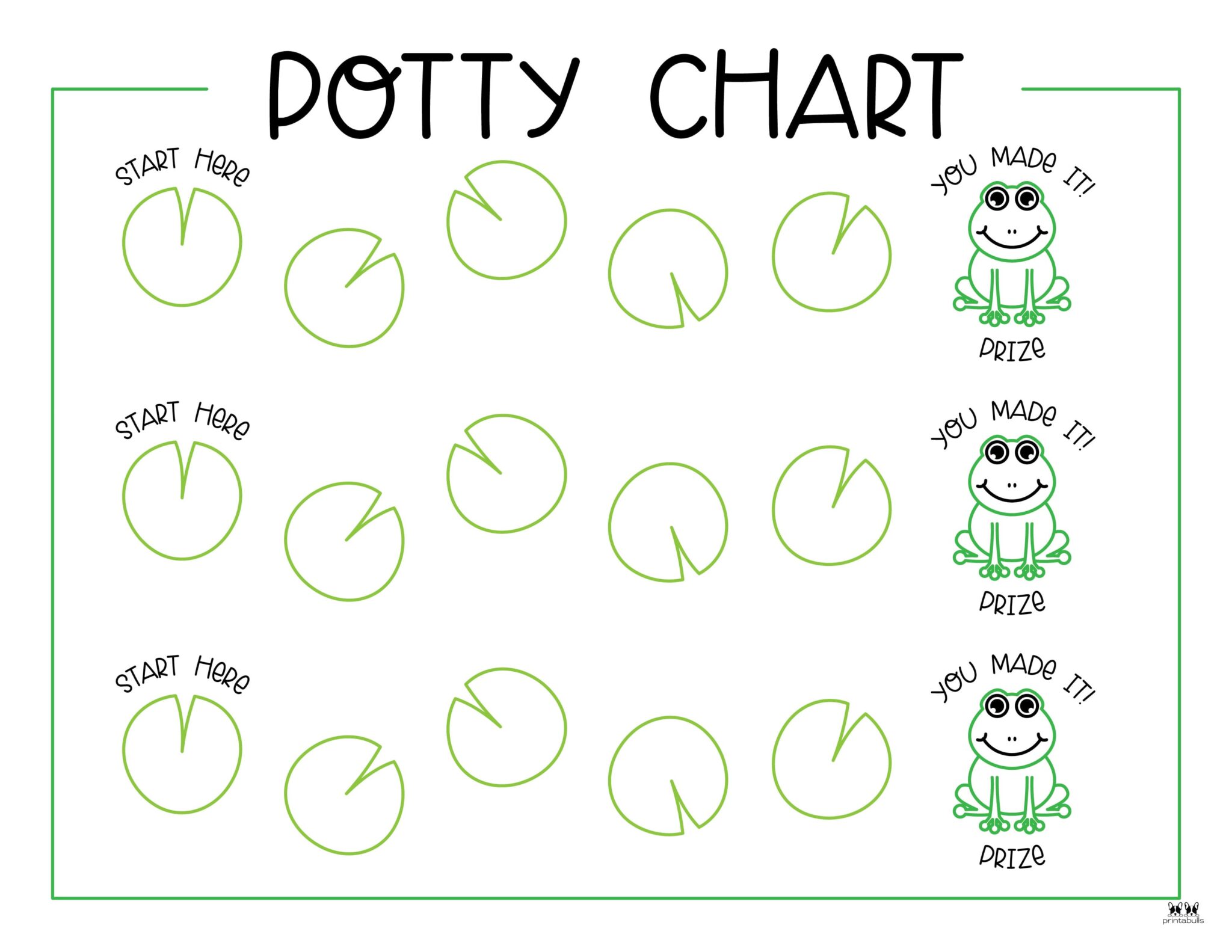 Printable Potty Training Charts - 20 Pages | Printabulls