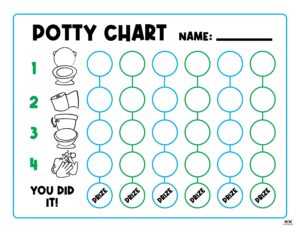 Printable Potty Training Charts - 20 Pages | Printabulls