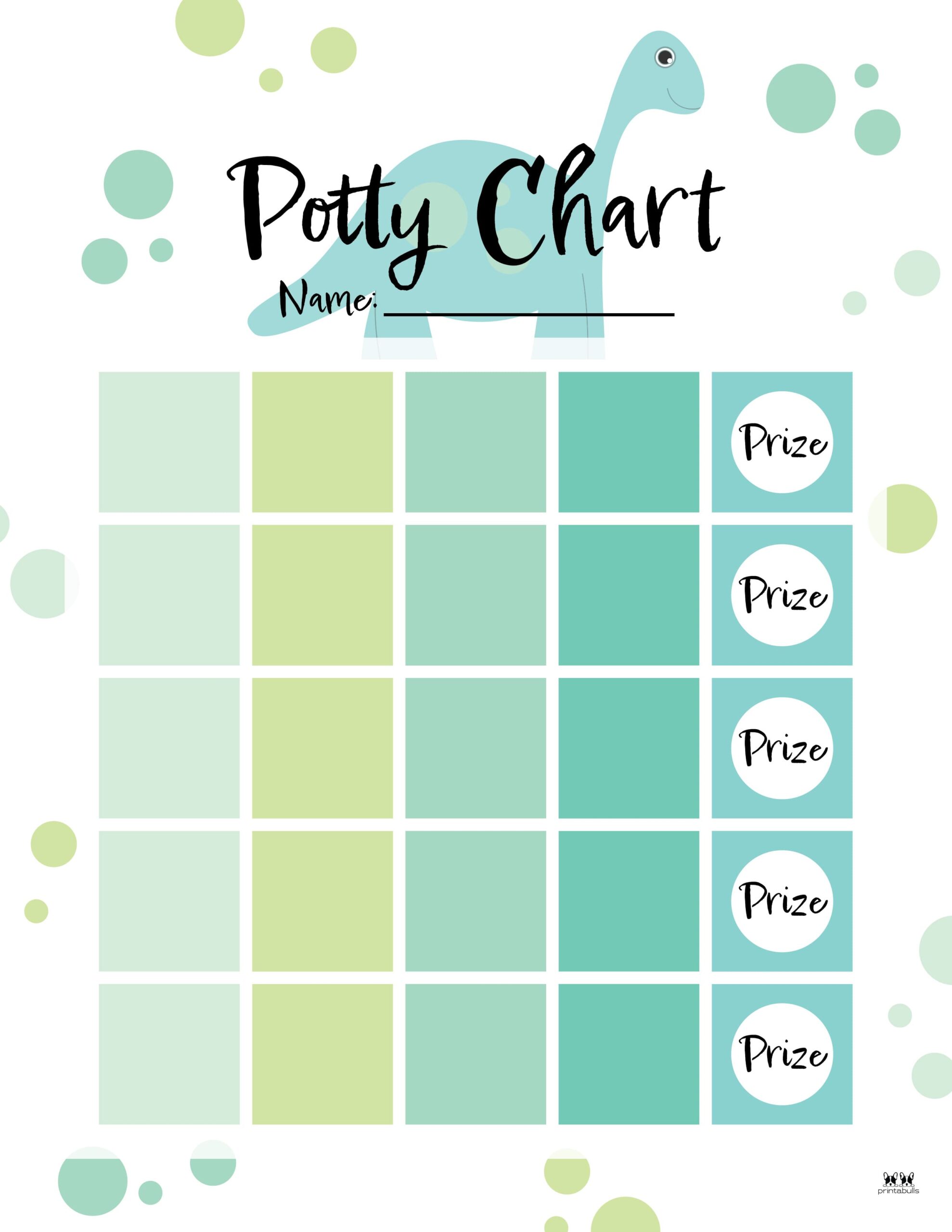 Printable Potty Training Charts - 20 Pages | Printabulls