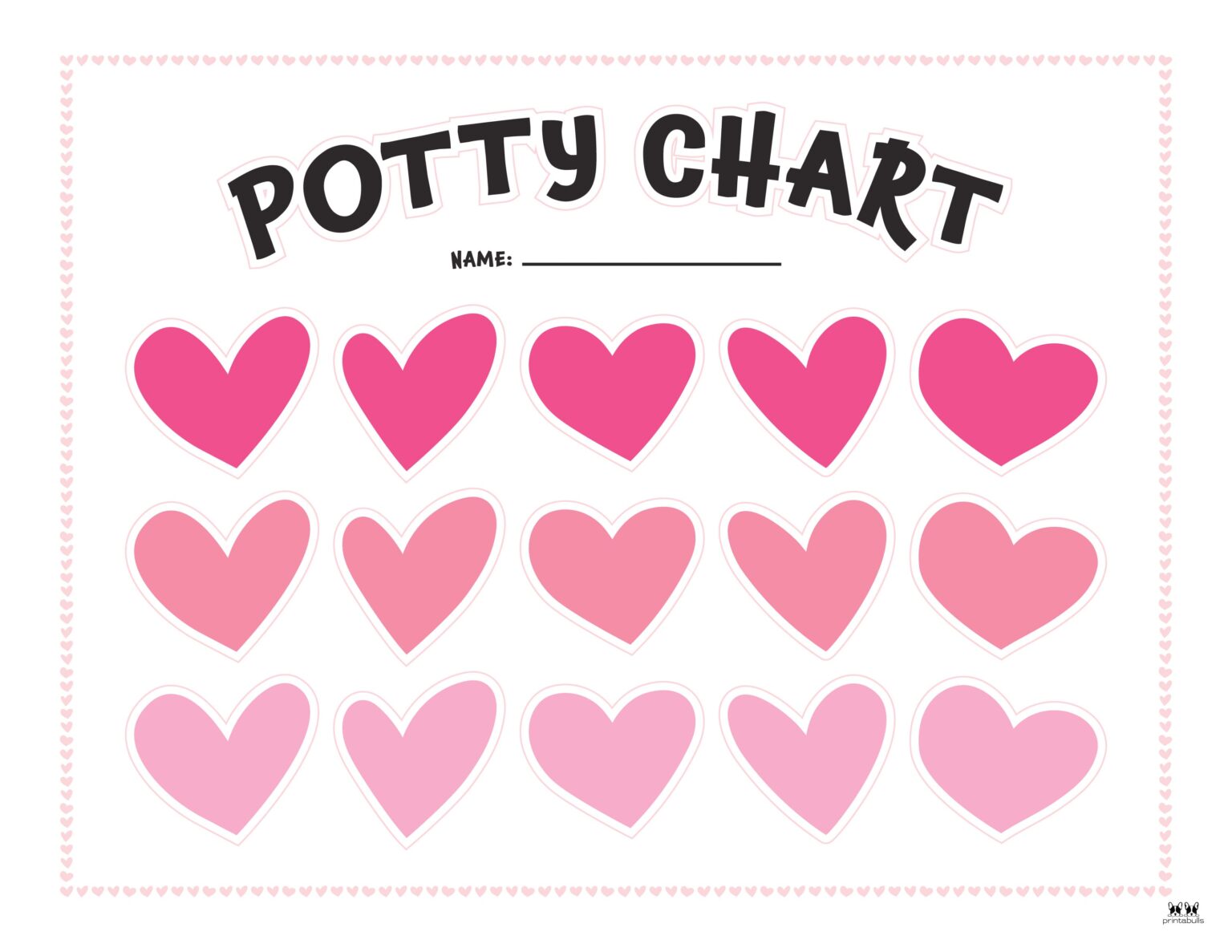 Printable Potty Training Charts - 20 Pages | Printabulls