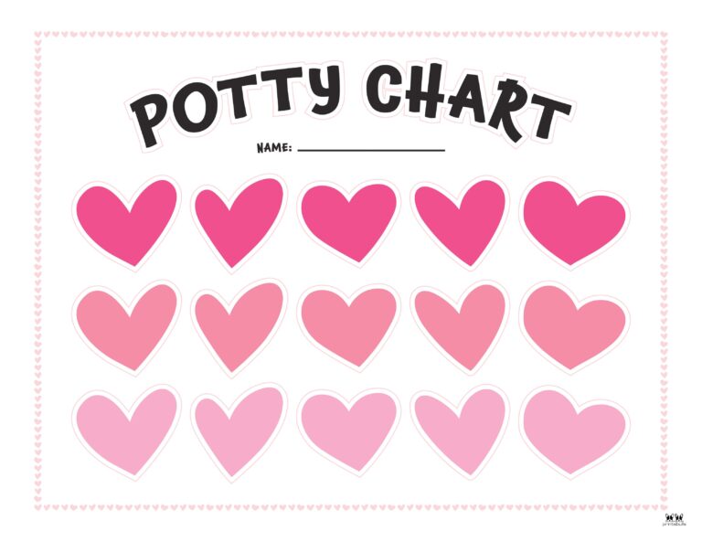Printable Potty Training Charts - 20 Pages | Printabulls