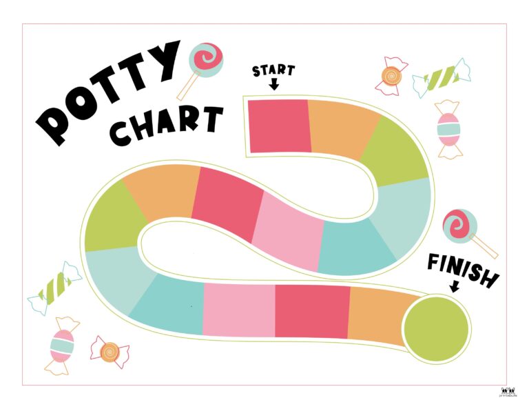 Printable Potty Training Charts - 20 Pages | Printabulls