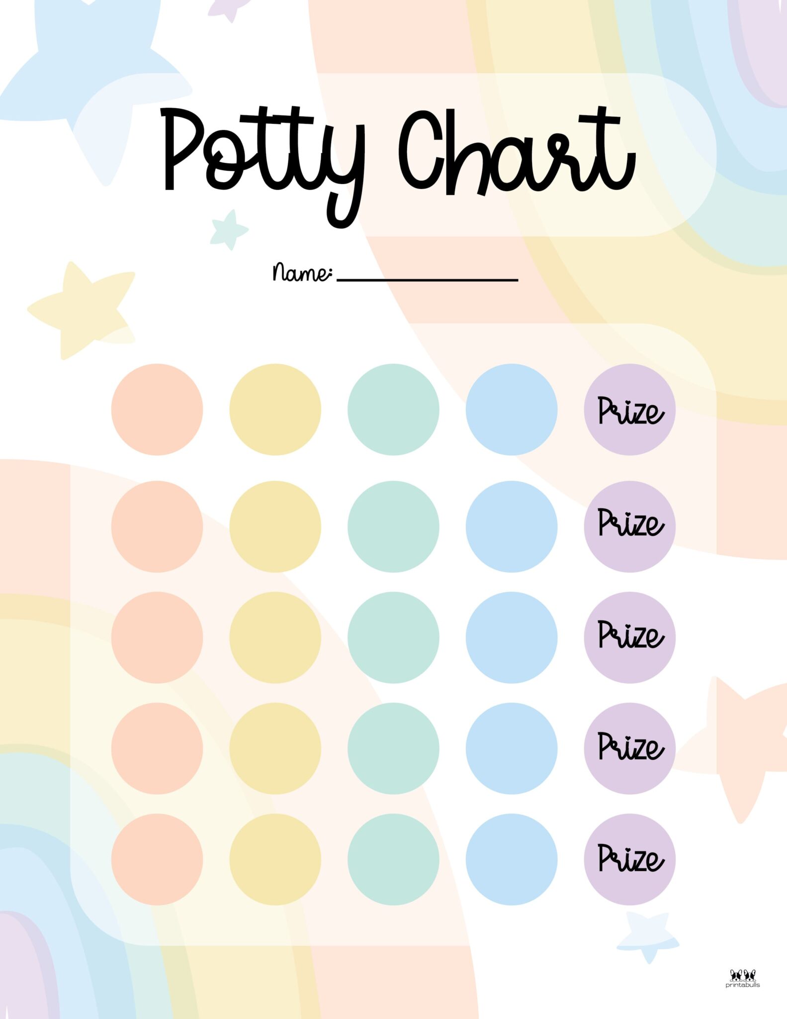 Printable Potty Training Charts - 20 Pages | Printabulls