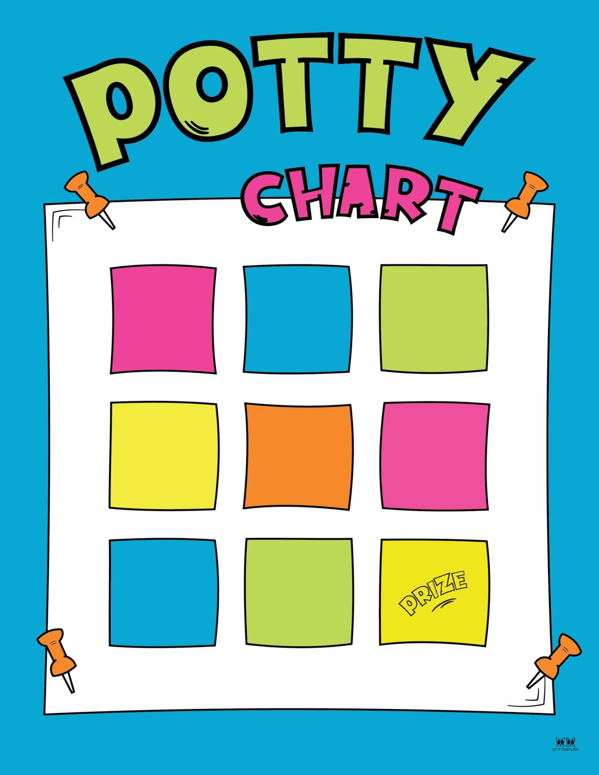 Printable Potty Training Charts - 20 Pages | Printabulls