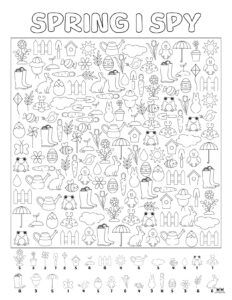 Spring I Spy - 4 FREE Printables | Printabulls