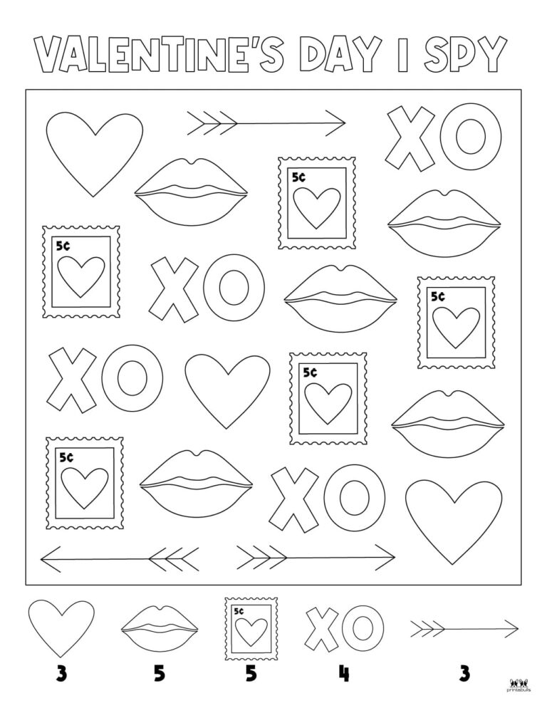 Valentine's Day I Spy - 4 FREE Printables | Printabulls